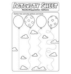 Handwriting practice sheet Royalty Free Vector Image