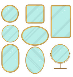 Wooden floor mirrors Royalty Free Vector Image