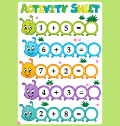 Activity sheet handwriting practise 9 Royalty Free Vector