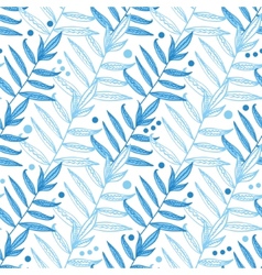 Blue abstract line art circles seamless pattern Vector Image