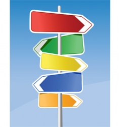 Direction road signs Royalty Free Vector Image
