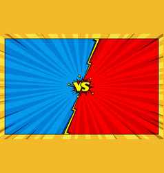 Comic book versus background superhero Royalty Free Vector