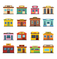 Different stores and shops icons set boutique Vector Image
