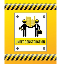 Empty construction sign Royalty Free Vector Image