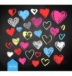 Dry brush painted heart Royalty Free Vector Image