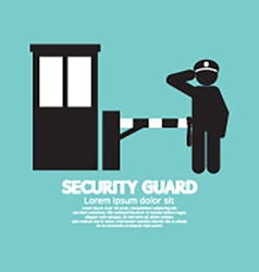 Security guard on mission poster template Vector Image