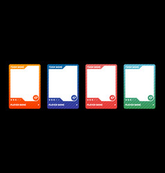 Mixed sports trading cards Royalty Free Vector Image