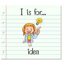 Flashcard alphabet i is for igloo Royalty Free Vector Image