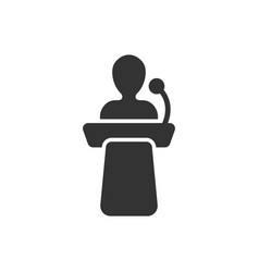 Speaker lecture icon simple style Royalty Free Vector Image