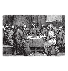 Jesus shared with his apostles Royalty Free Vector Image