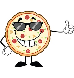 Pizza cartoon Royalty Free Vector Image - VectorStock