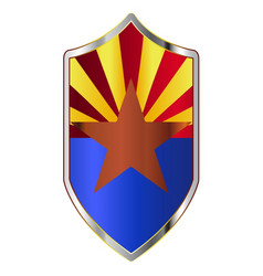 Old shield with flag Royalty Free Vector Image