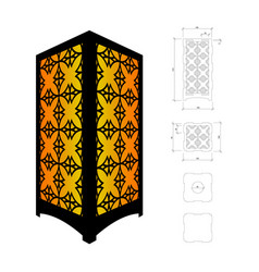 Cut out template for lamp Royalty Free Vector Image