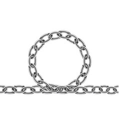 Set seamless chain link different chains Vector Image