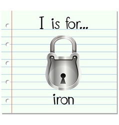 Flashcard alphabet i is for igloo Royalty Free Vector Image