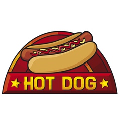 Hot dogs vintage tin sign Royalty Free Vector Image
