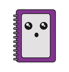 Kawaii notebook icon Royalty Free Vector Image