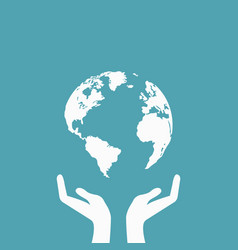 Save the world symbol Royalty Free Vector Image
