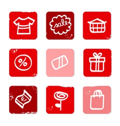 Shopping and store icons Royalty Free Vector Image