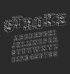 Thread font Royalty Free Vector Image - VectorStock