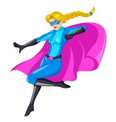 Super hero girl in the fly Royalty Free Vector Image