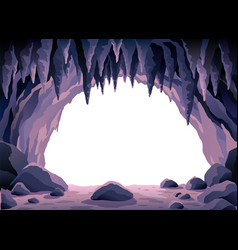 Cave landscape summer nature scene Royalty Free Vector Image