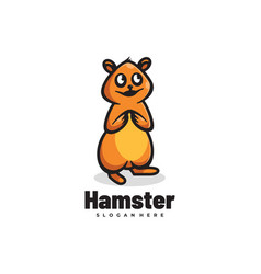 Logo hamster mascot cartoon style Royalty Free Vector Image