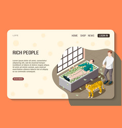 Business management page design Royalty Free Vector Image