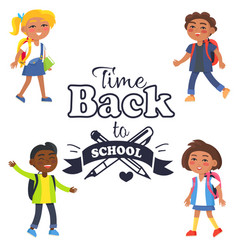 School time table with student Royalty Free Vector Image
