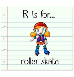 Flashcard letter r is for rat Royalty Free Vector Image