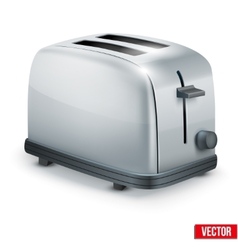 Red toaster with toasted bread for breakfast Vector Image