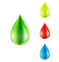 Cartoon colorful drops icons set Royalty Free Vector Image