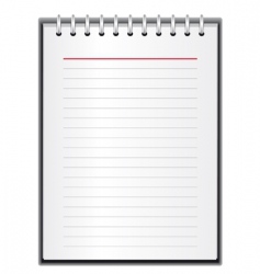 Stripped notebook paper cartoon Royalty Free Vector Image