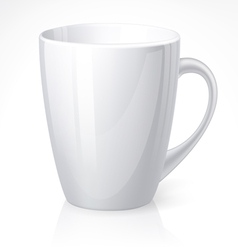 Cup coffee isolated on white Royalty Free Vector Image