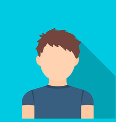 Single character boy in whaleshark on white Vector Image