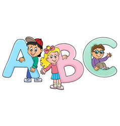 Children alphabet letter m Royalty Free Vector Image