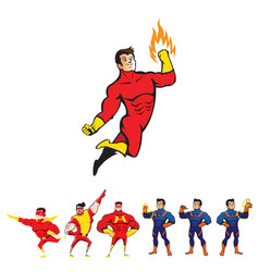 Superhero back isolated Royalty Free Vector Image