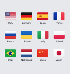 Round flags of europe countries Royalty Free Vector Image