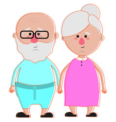 Grandparents cartoon design Royalty Free Vector Image