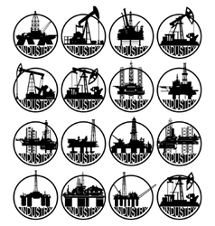 Oil drilling rig Royalty Free Vector Image - VectorStock