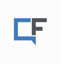 Letter cf design logo Royalty Free Vector Image