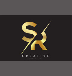 Letters sr logo with a minimalist design Vector Image