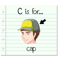 Flashcard alphabet c is for caterpillar Royalty Free Vector