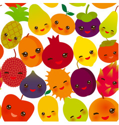 Seamless pattern set red strawberries on a white Vector Image