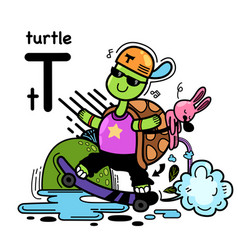 Hand drawnalphabet letter m-mouse Royalty Free Vector Image