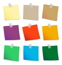 Blank colorful sticky notes Royalty Free Vector Image