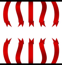 Vertical red flags or banners 3d pennant Vector Image