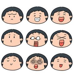 Set of cartoon face Royalty Free Vector Image - VectorStock