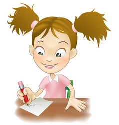 Cartoon children are learning Royalty Free Vector Image