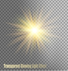 Golden rays on a transparent background Royalty Free Vector